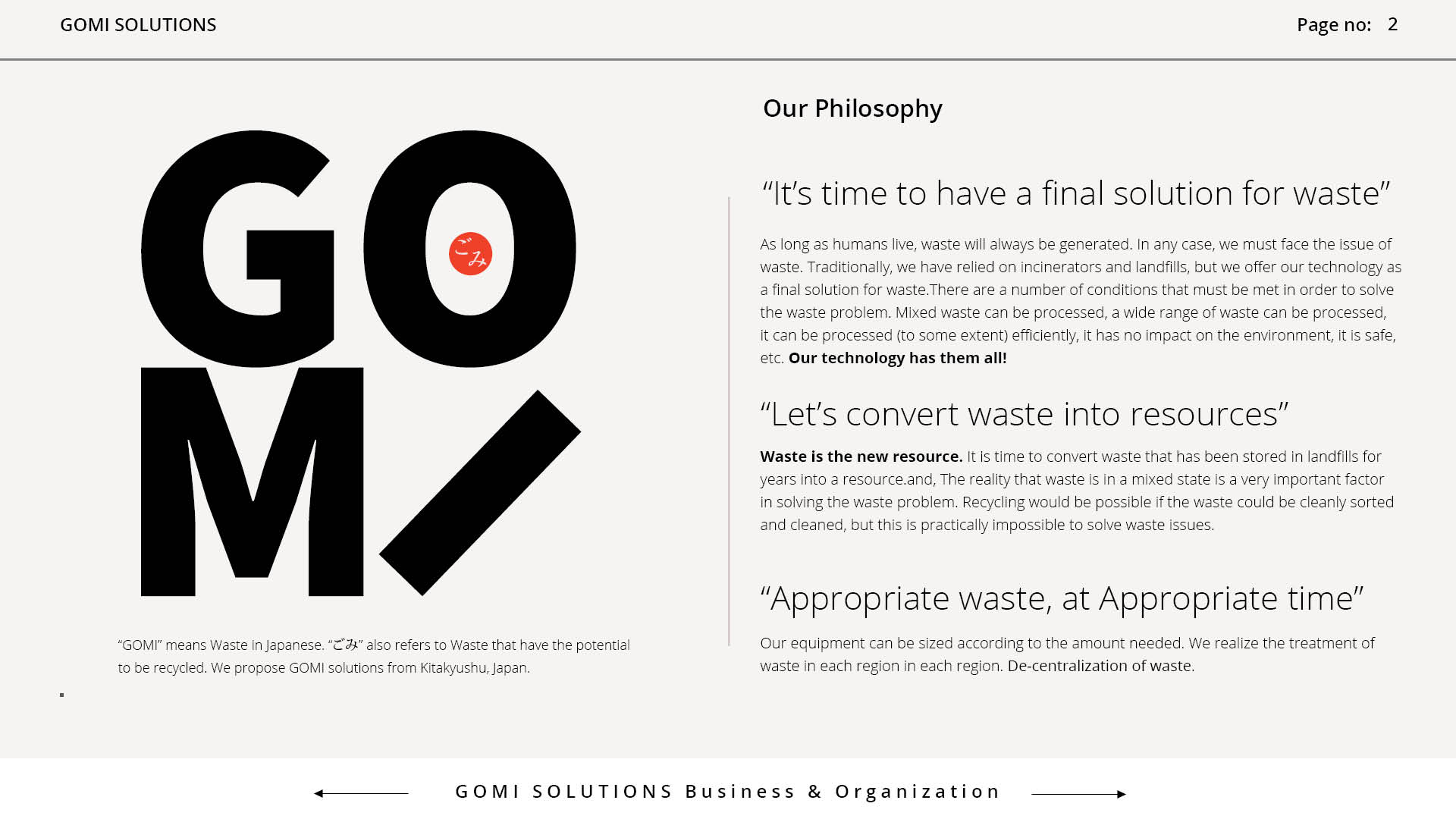About us – GOMI Solutions -Circulative and Sustainable Waste Treatment ...